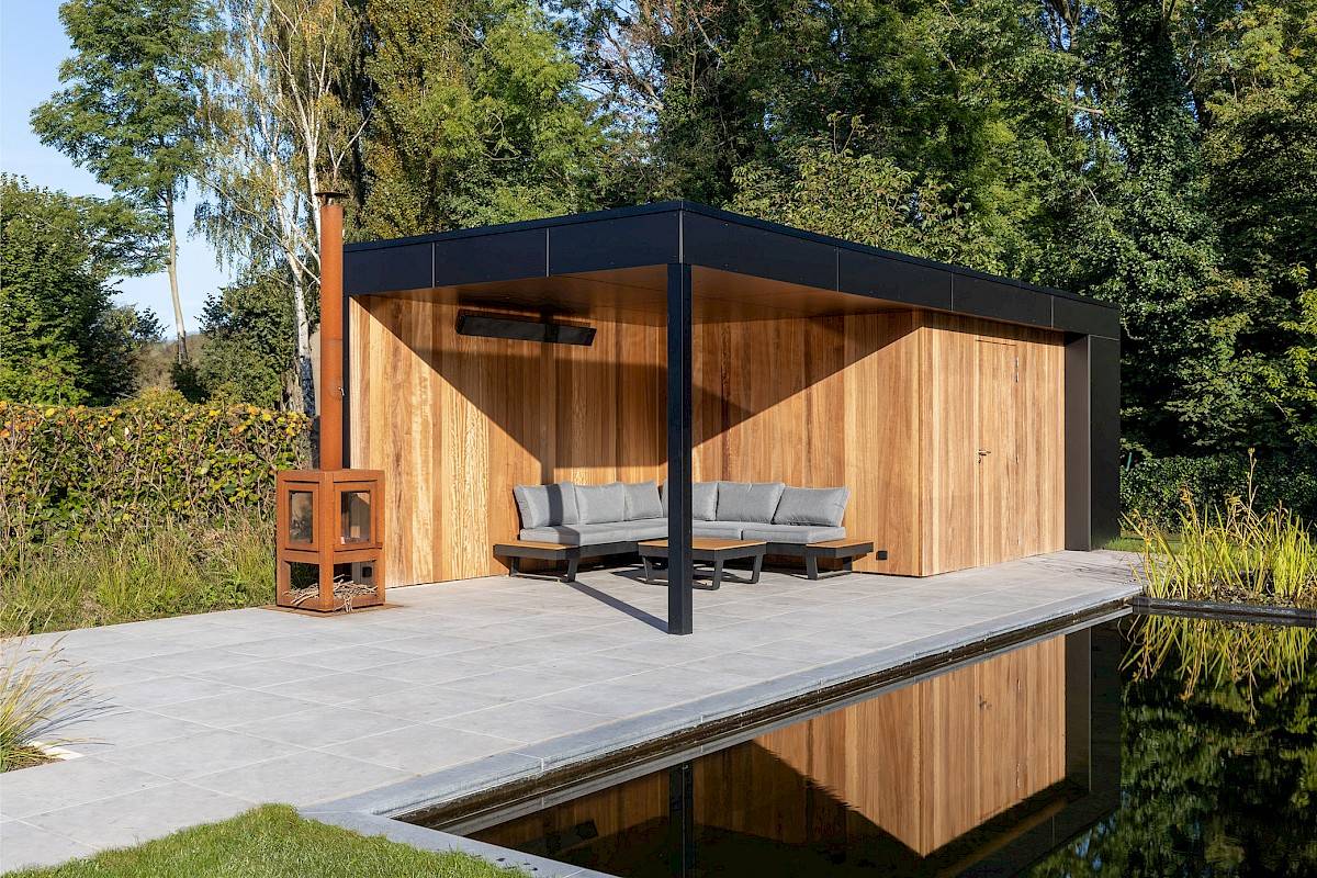 Poolhouse met lounge en bergruimte - Ostyn